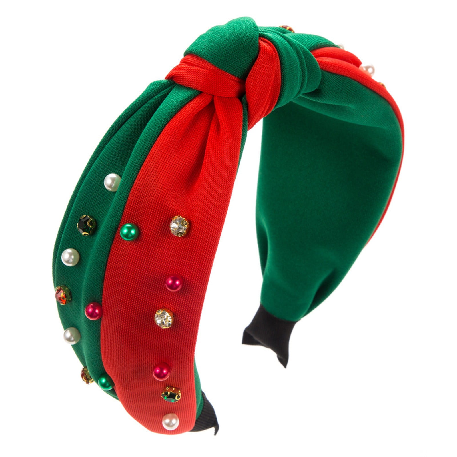 Wancir Christmas Headband for Women Beaded Christmas Tree Knotted ...