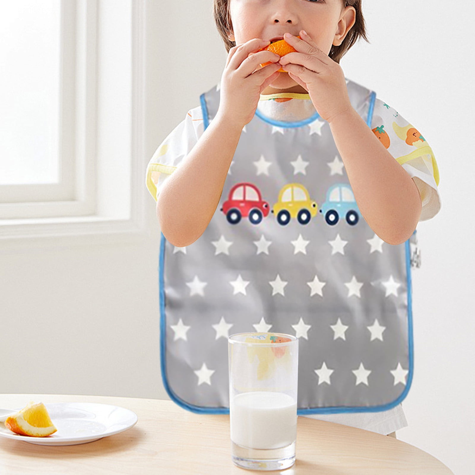 Wancir Coverall Baby Bibs Waterproof Eating Smock Long Sleeve Toddler ...