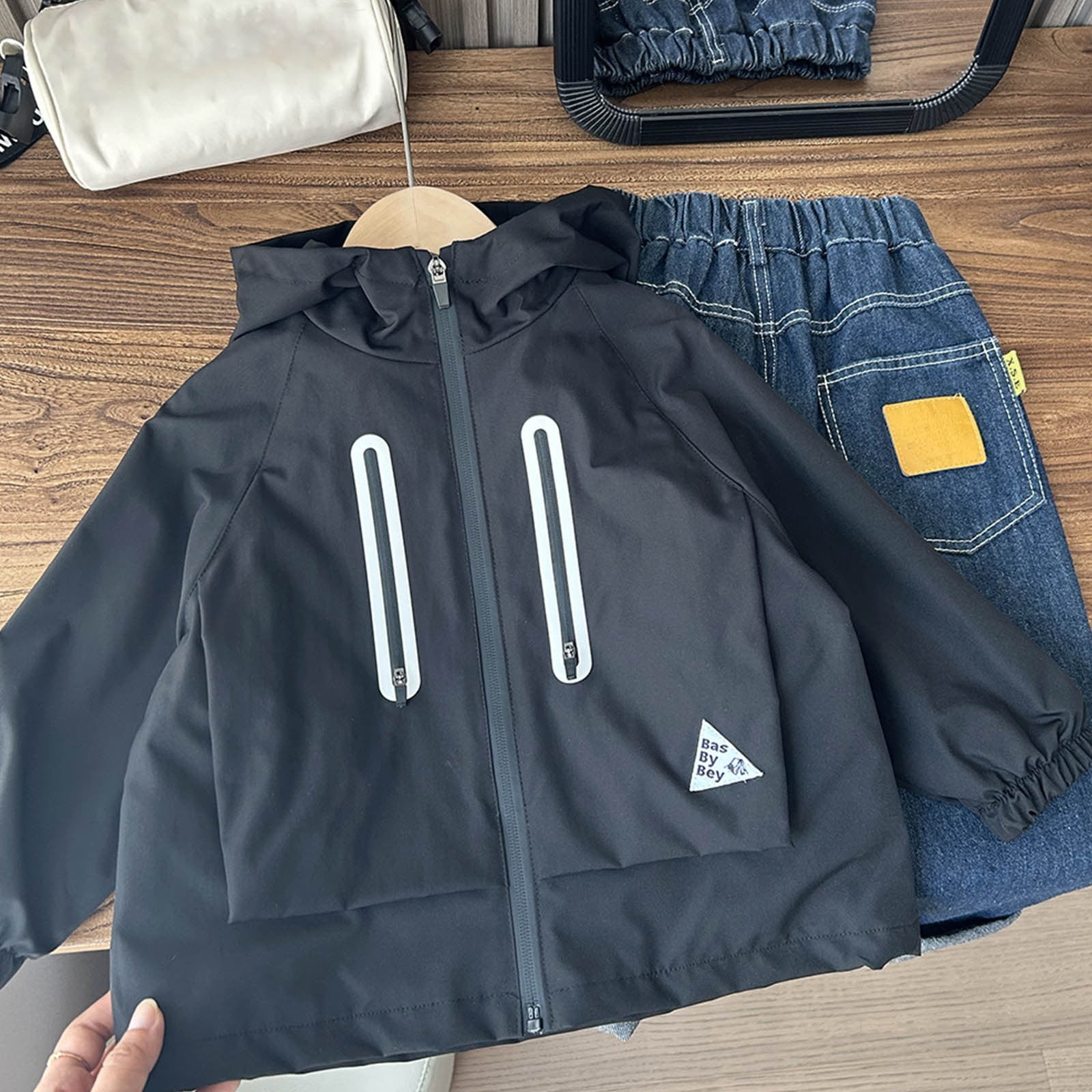 Wancir Kids Rain Jacket Waterproof Raincoat Mesh Lined Coat with ...