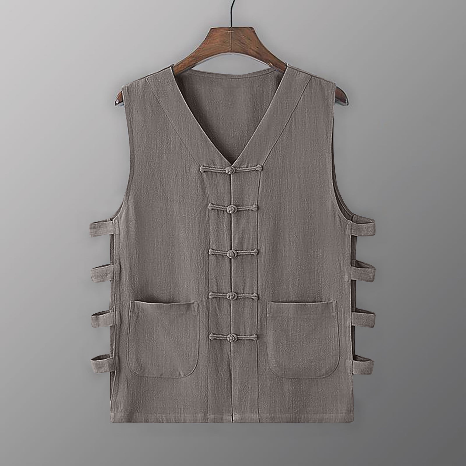 Wancir Kung Fu Uniform Vest Chinese Waistcoat Wing Chun Sleeveless Vest ...