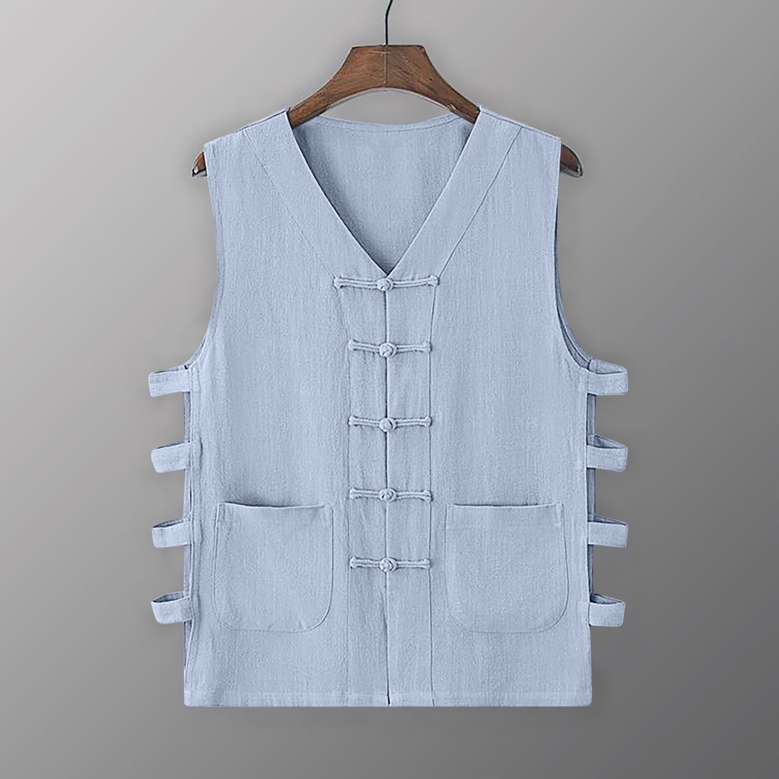 Wancir Kung Fu Uniform Vest Chinese Waistcoat Wing Chun Sleeveless Vest ...