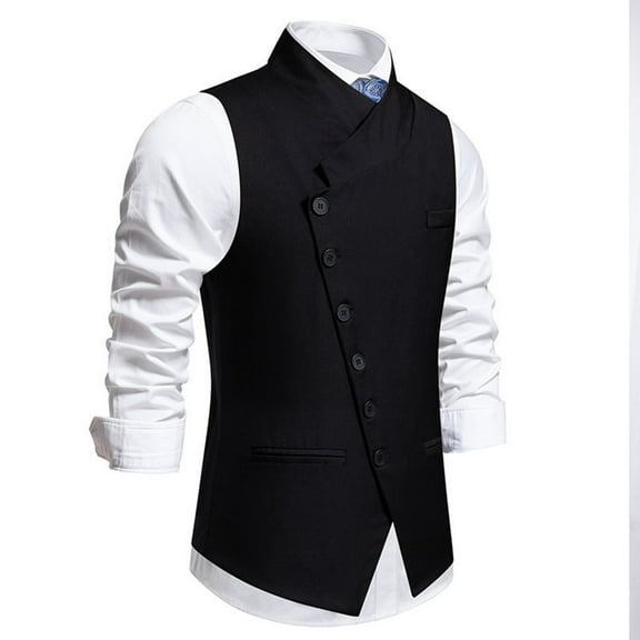 BVOFAR Men's Big and Tall Suit Vest Classic Business Slim Fit ...