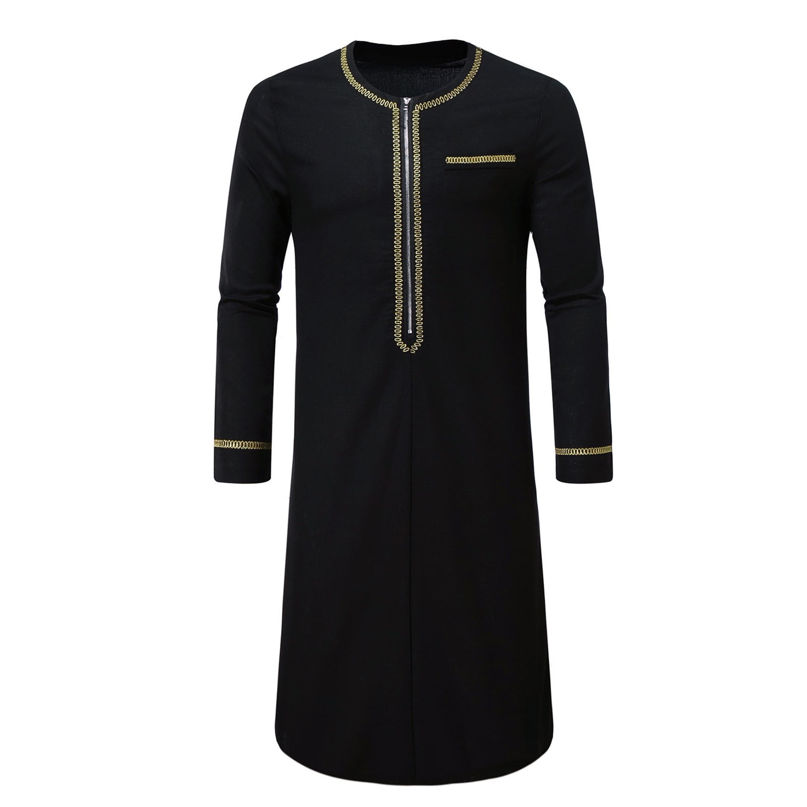 Wancir Men's Muslim Robe Islamic Arab Kaftans for Men Eid Muslim Dubai ...