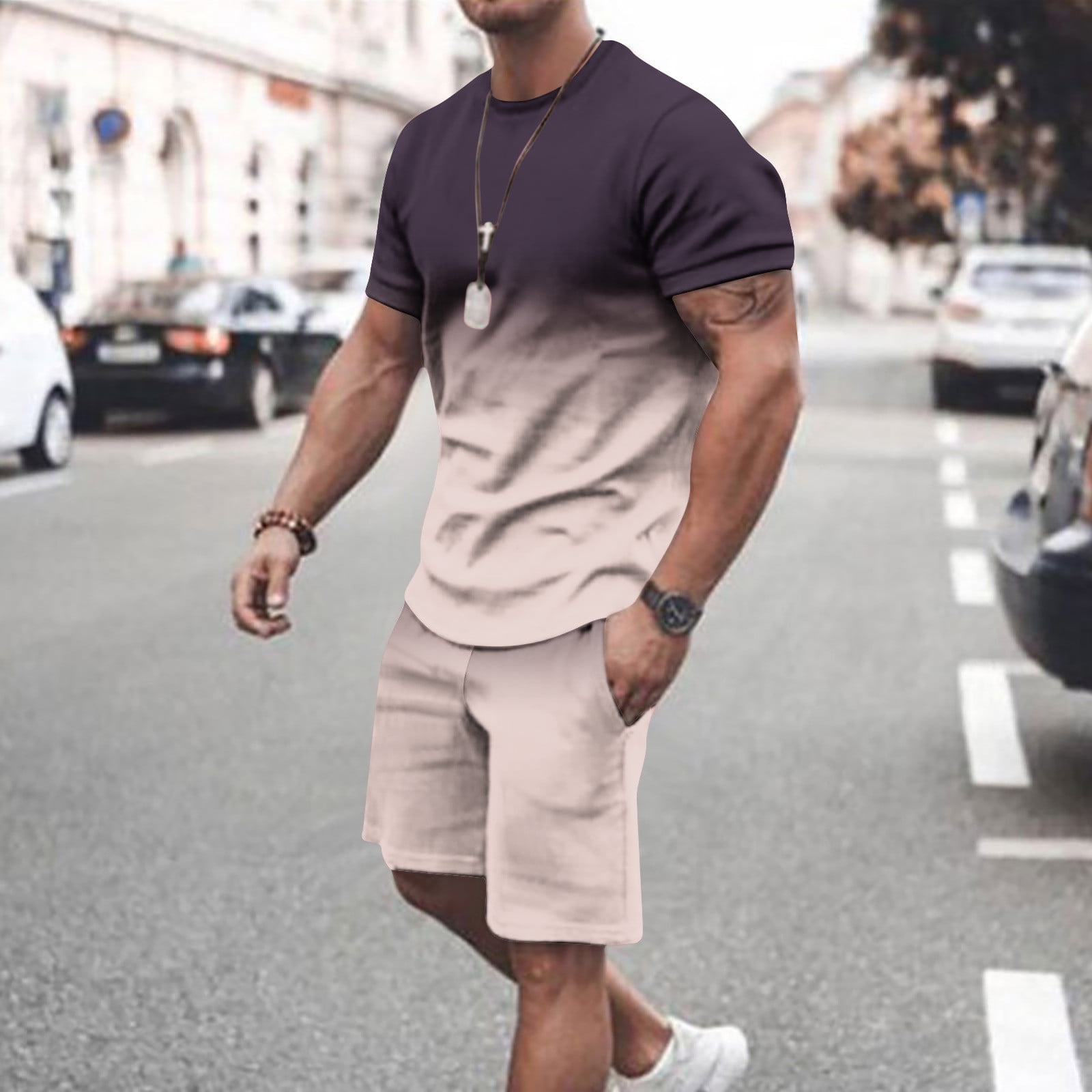 Wancir Men's Shirt and Shorts Set 2 Piece Outfits Fashion Summer ...