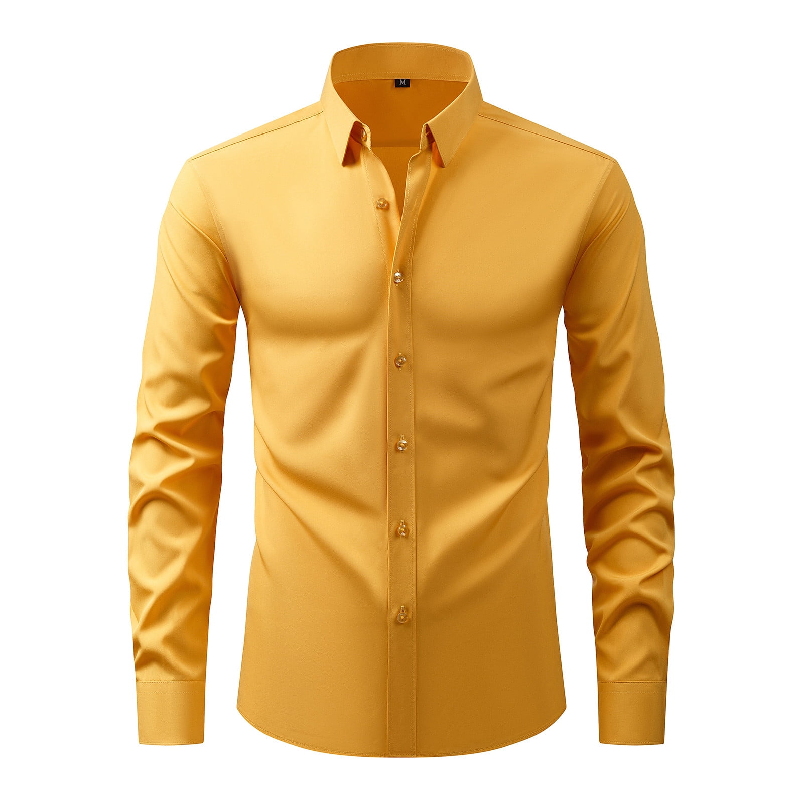 Wancir Men's Stretch Multi-Use Long Sleeve Dress Shirts Party Prom ...