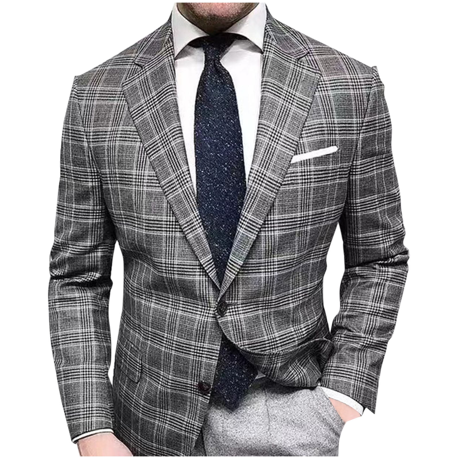 Wancir Mens Blazer Men Suit Sport Coat Lightweight Business Casual ...