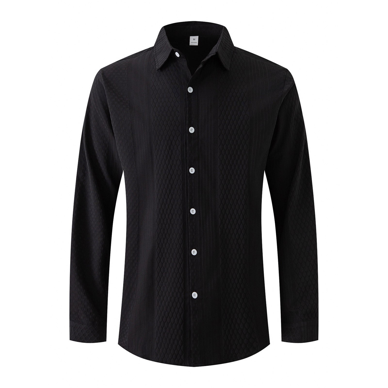 Wancir Mens Dress Shirts Wrinkle Free Regular Fit Stretch Rayon Bamboo ...