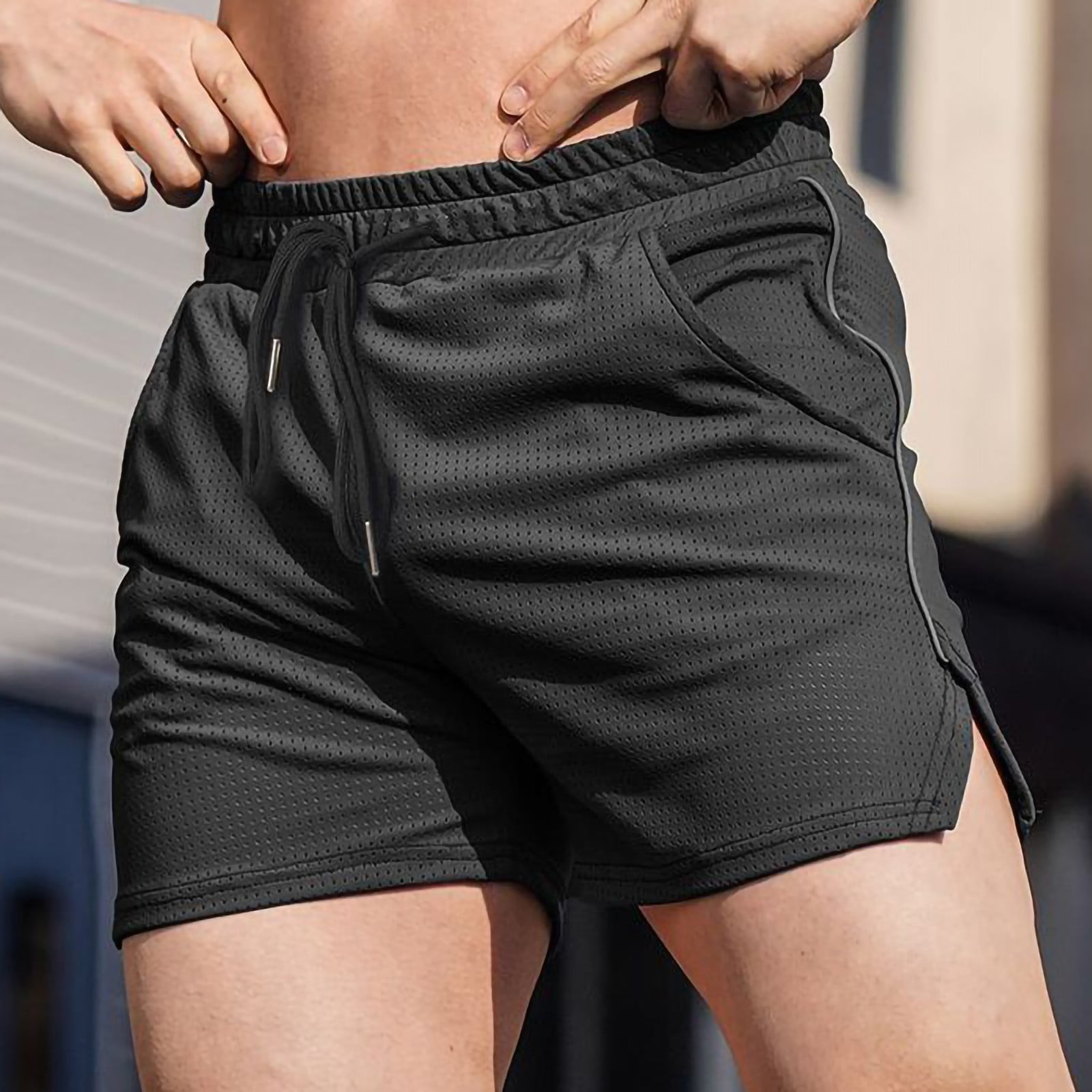 Wancir Mens Running Gym Shorts Breathable Lightweight Athletic Sport ...