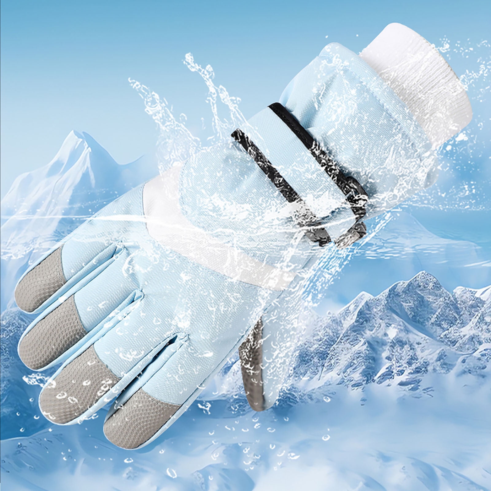 Wancir Ski Gloves Waterproof Touchscreen Breathable Warm Winter Snow ...