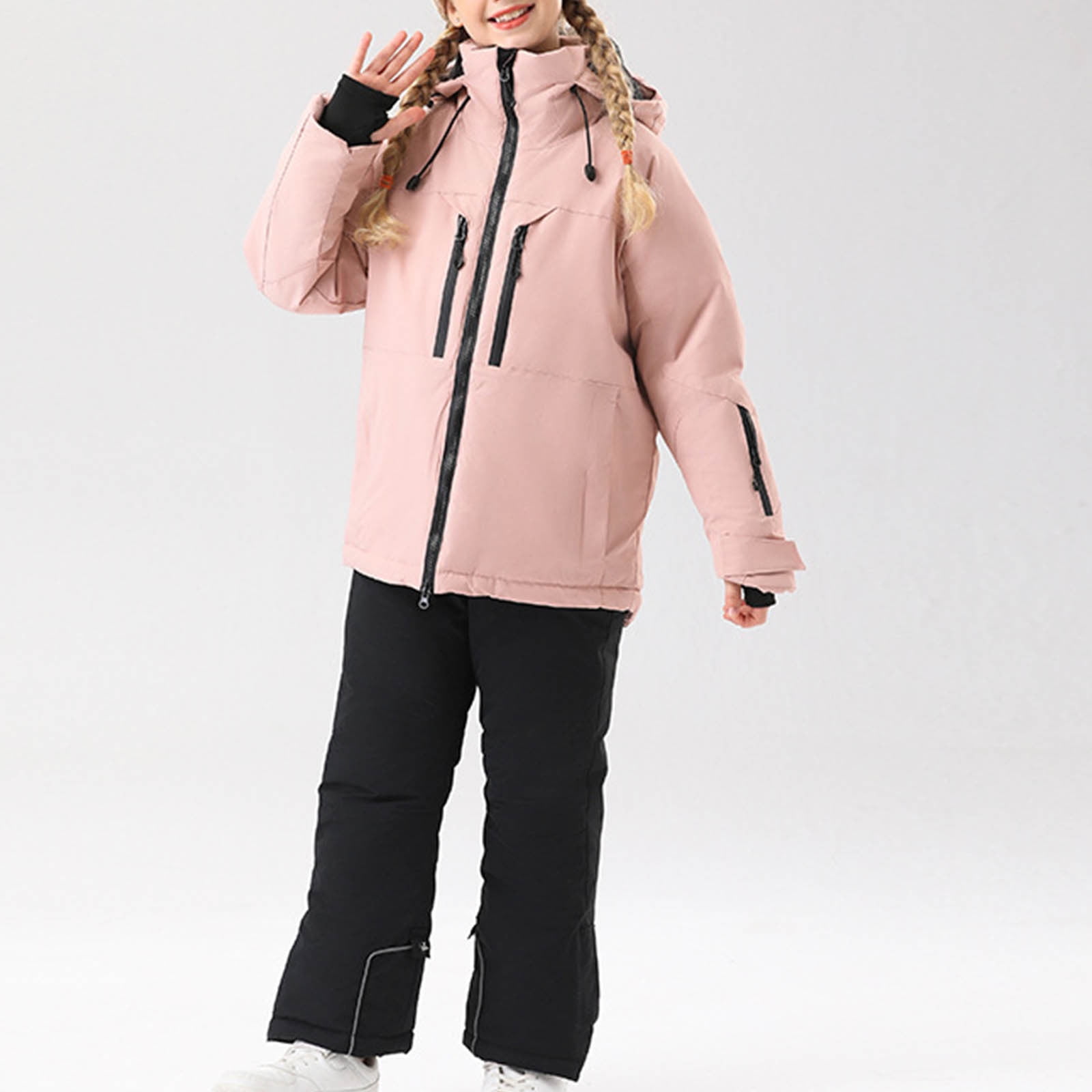 Wancir Snow Suits Kids Girls Boys Snowsuits Fleece Thick Warm ...
