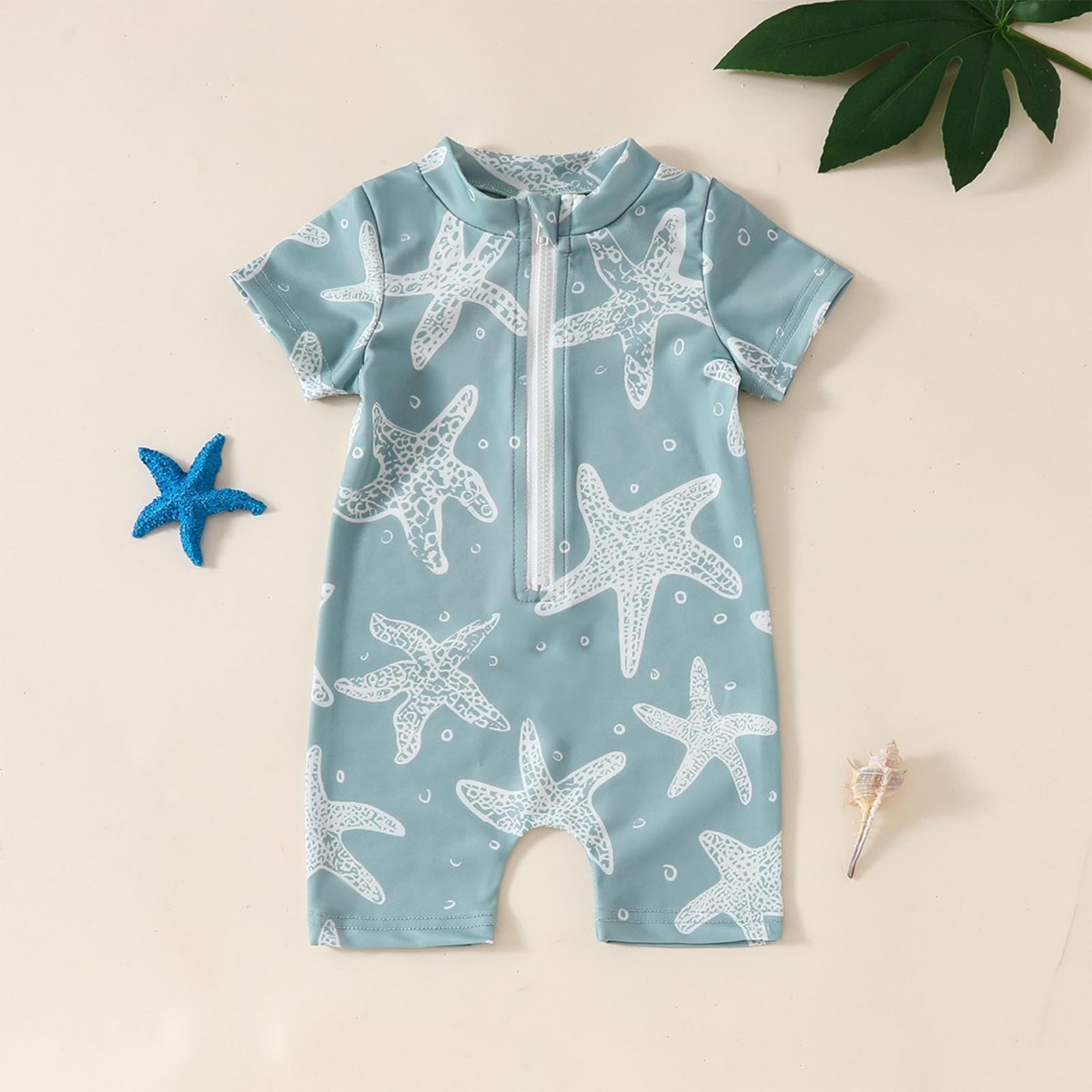 Wancir Toddler Baby Girl Swimsuit Floral Print Long Sleeve One Piece ...