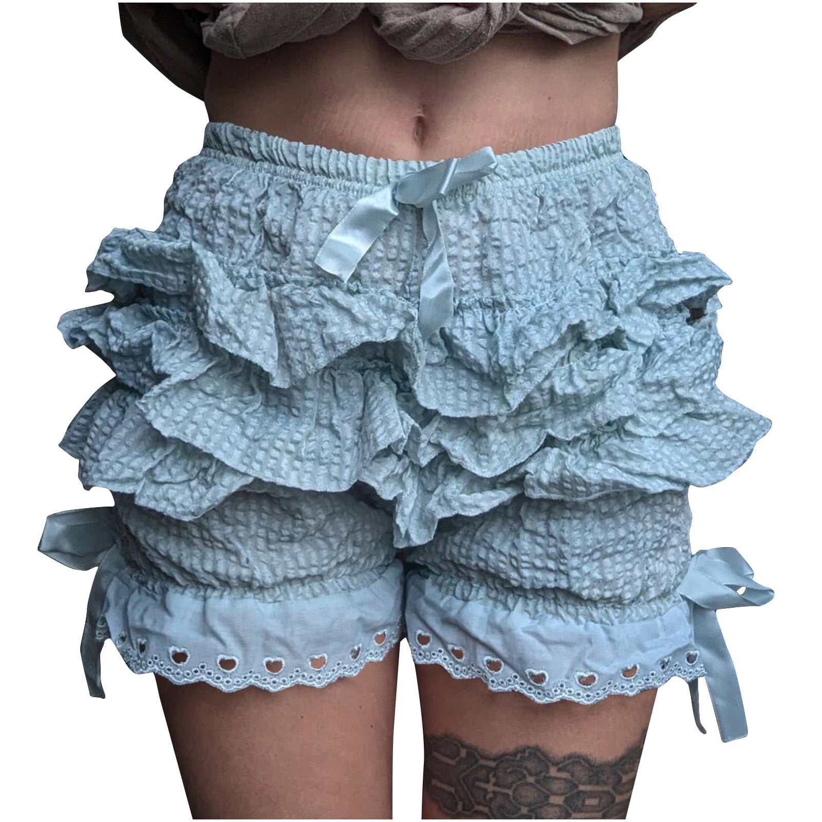 Wancir Women's Lace Ruffles Boyshort Panties Dance Bloomers Shorts ...