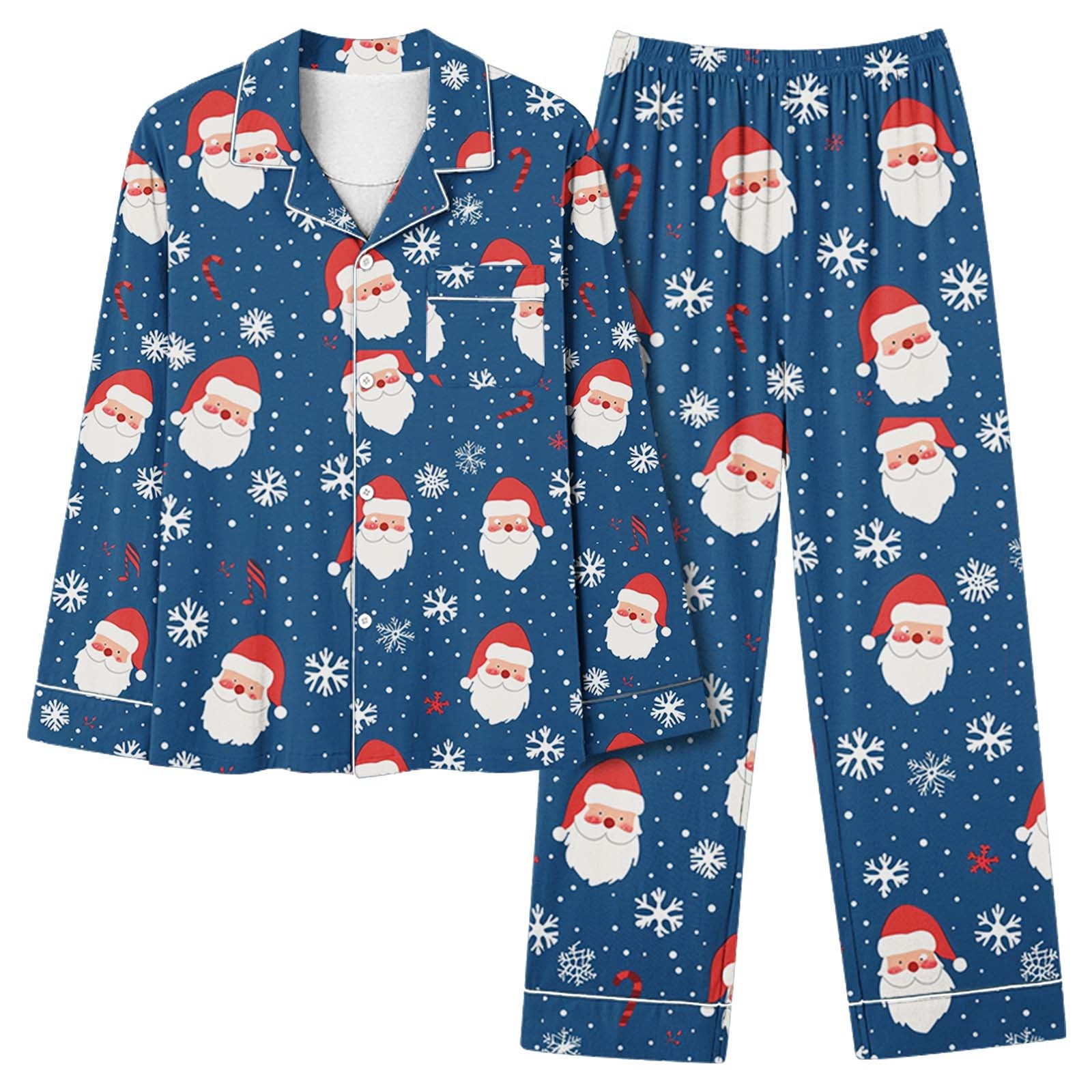 Wancir Women's Pajamas Long Sleeve Sleepwear Casual Button Down ...