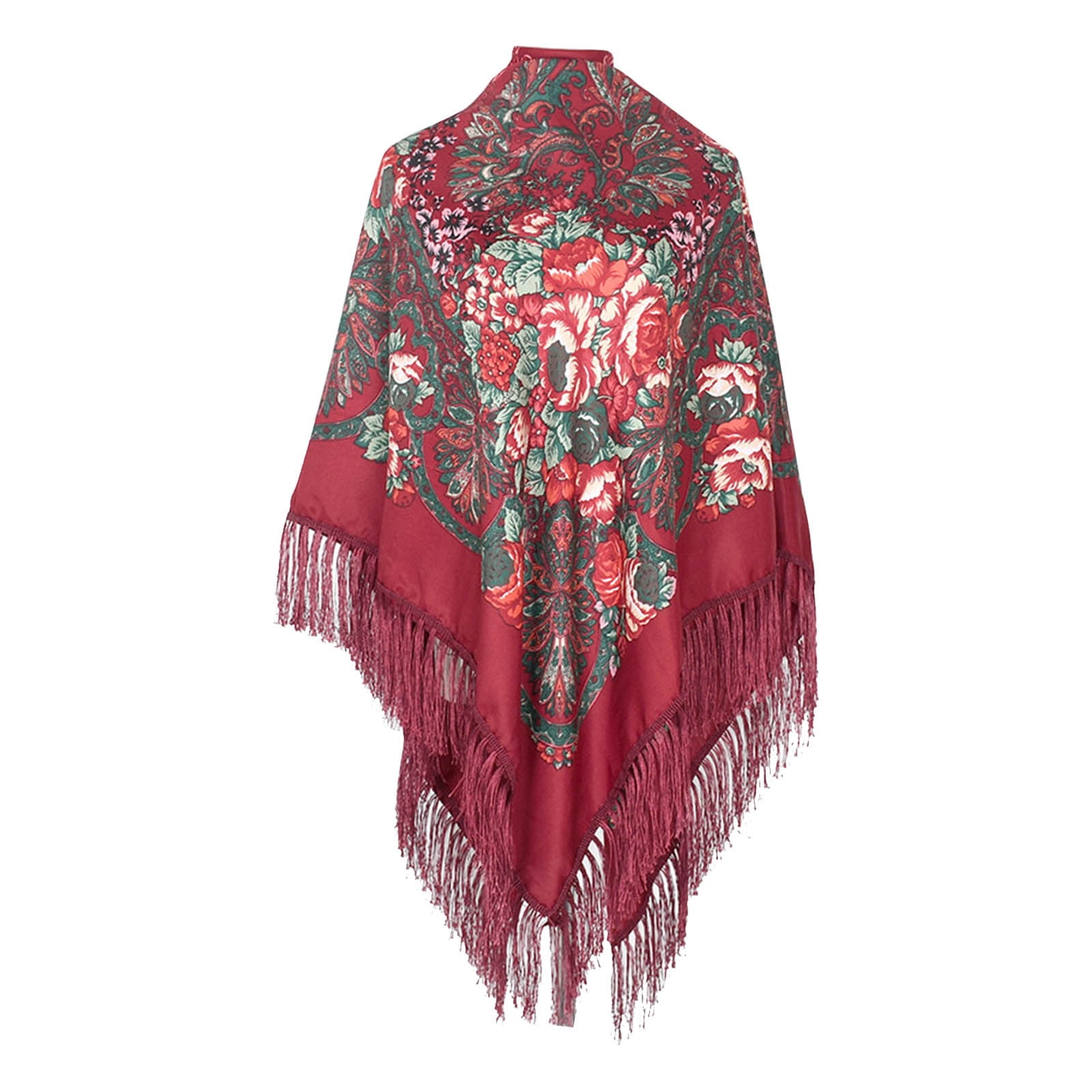 Wancir Women's Shawl Oversized Scarf Wrap Russian Babushka Traditional ...