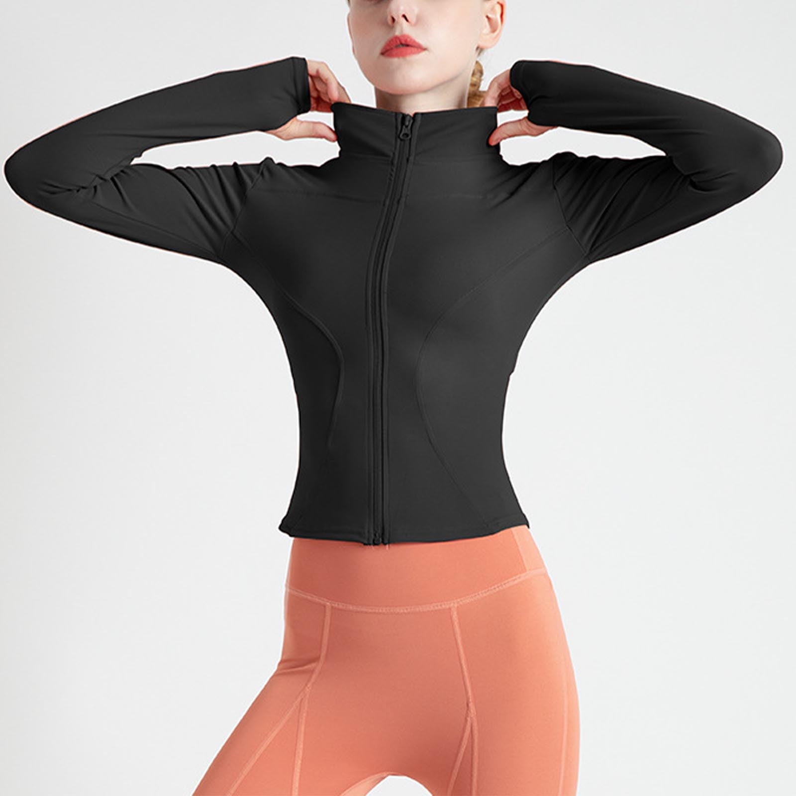 Wancir Women's Track Jackets Breathable Running Jacket Zip Up ...