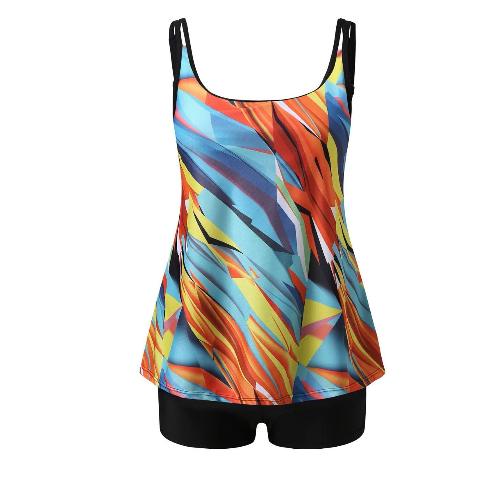 Wancir Womens Plus Size Tankini Swimsuit Two Piece Bathing Suits Flowy ...