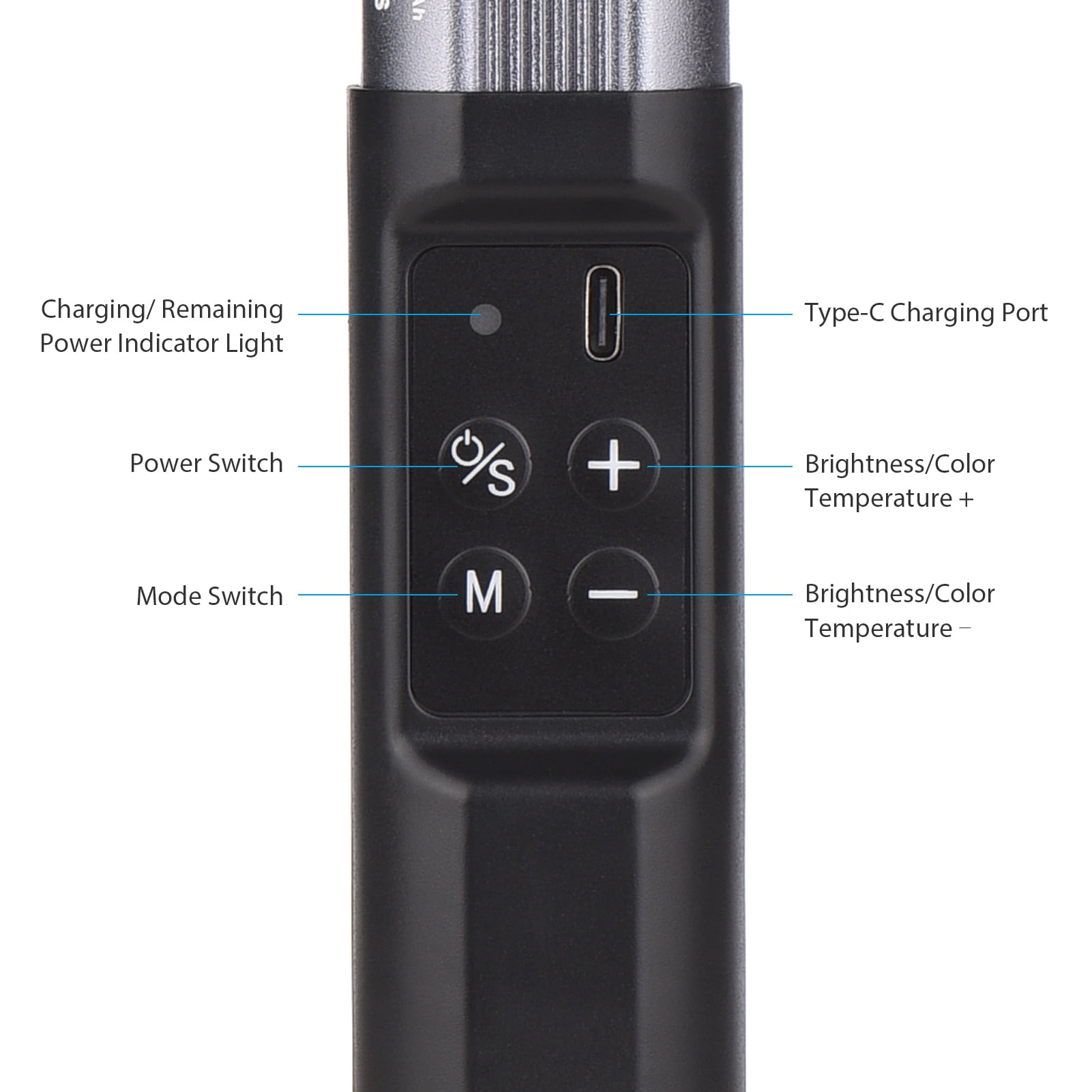 Wand RGB Light Wand Stick Handheld Photography Video Light Bi-Color ...