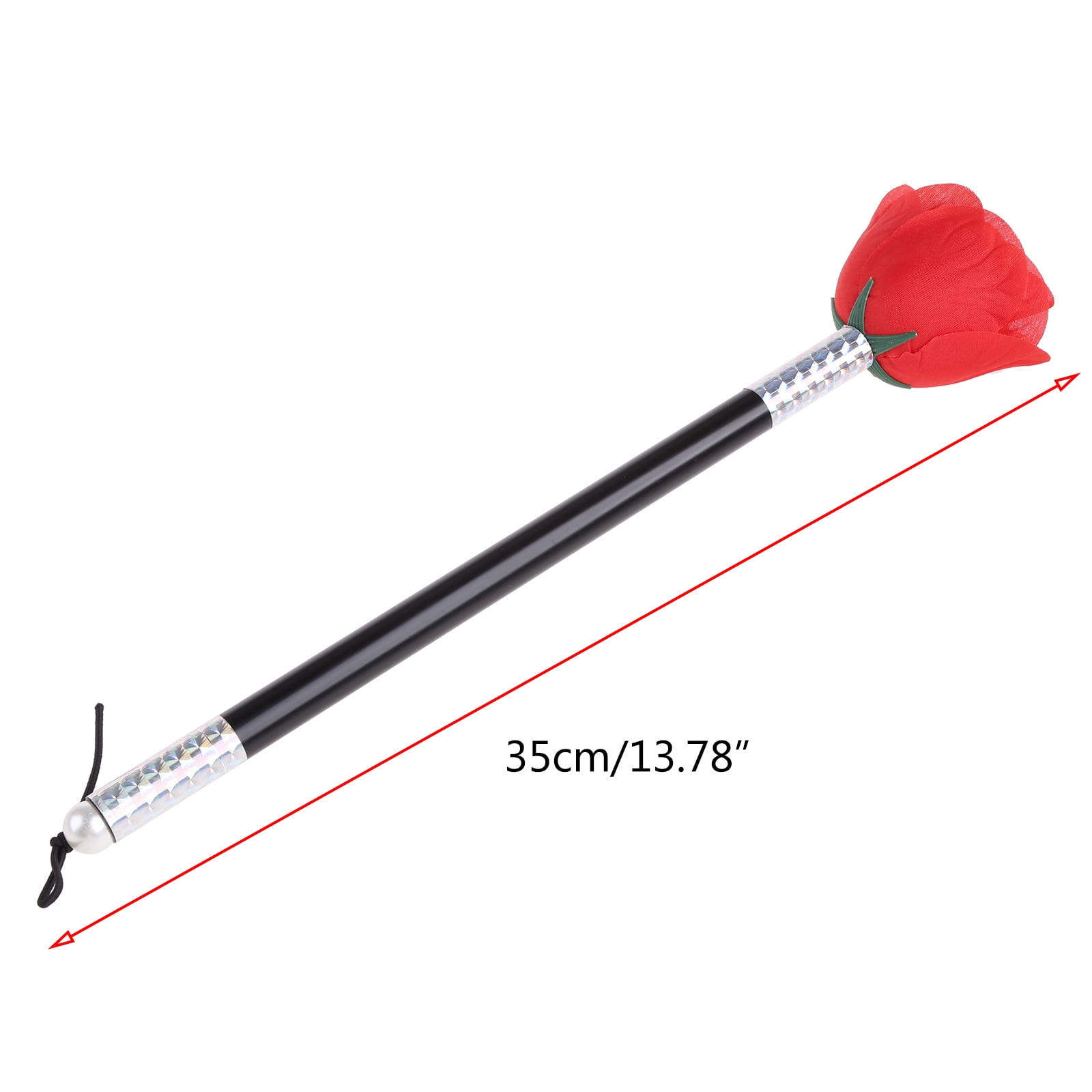 Wand Trick Props Novelty Gag Magical Playing Card to Create Rose Flower ...