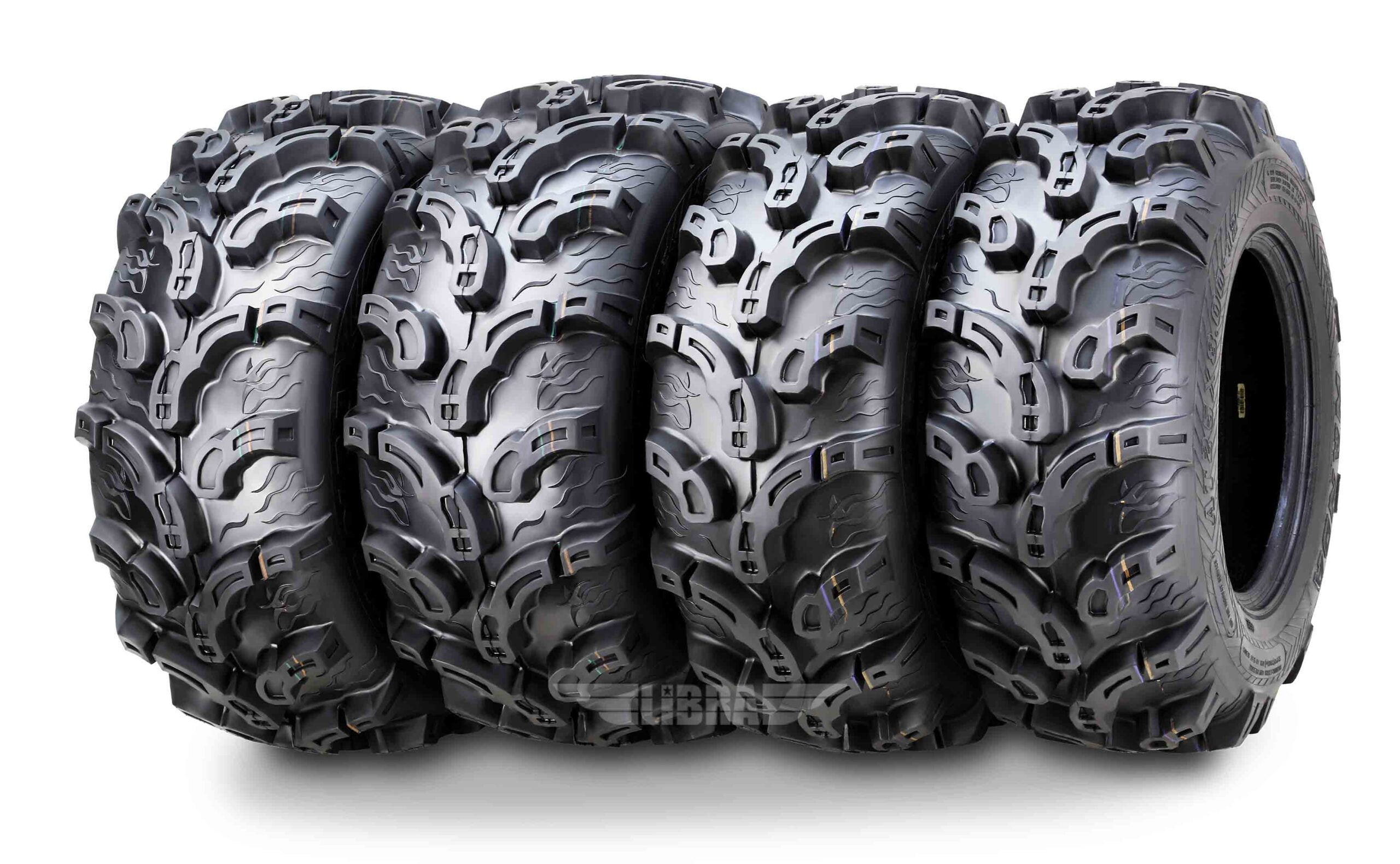 Wanda ATV Tires Set 4, 25x8-12 Front & 25x10-12 Rear, 6PR P375 Super Lug Mud - Walmart.com