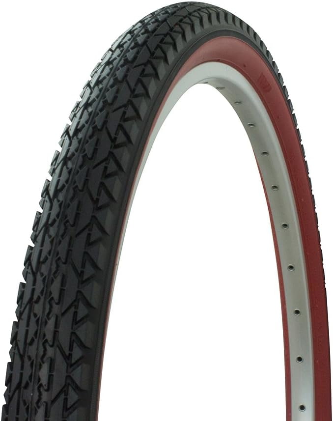 Wanda Diamond Tread Bicycle Tire Red Wall 26 x 2.125, for Beach Cruiser ...