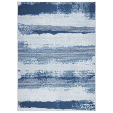 SAFAVIEH Natural Fiber Zoolander Geometric Jute Area Rug, Royal Blue ...