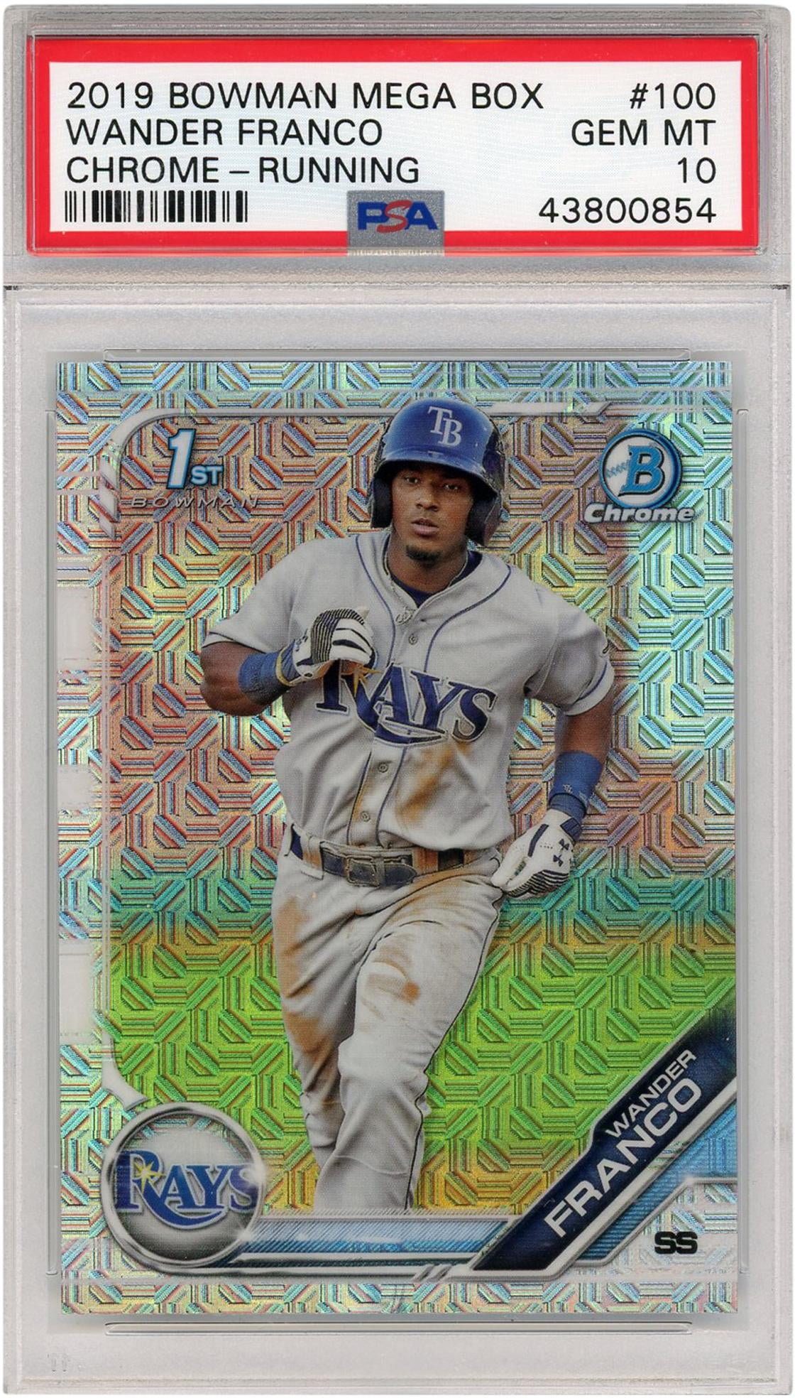 Wander Franco Tampa Bay Rays 2019 Bowman Mega Box Chrome #100 PSA 10 Card - Fanatics Authentic ...