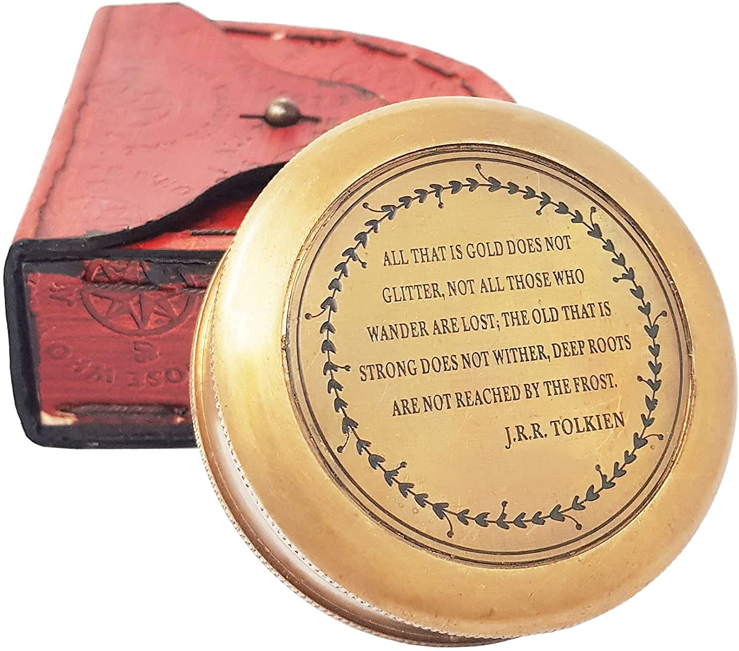 Not All Those Who Wander are Lost Brass Gift Engraved Compass with ...