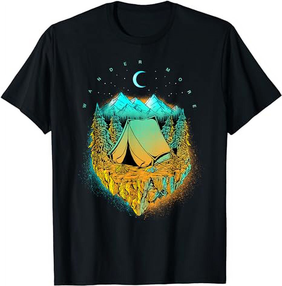 Wander More Hiking Camping Tent Magical Camp T-Shirt - Walmart.com