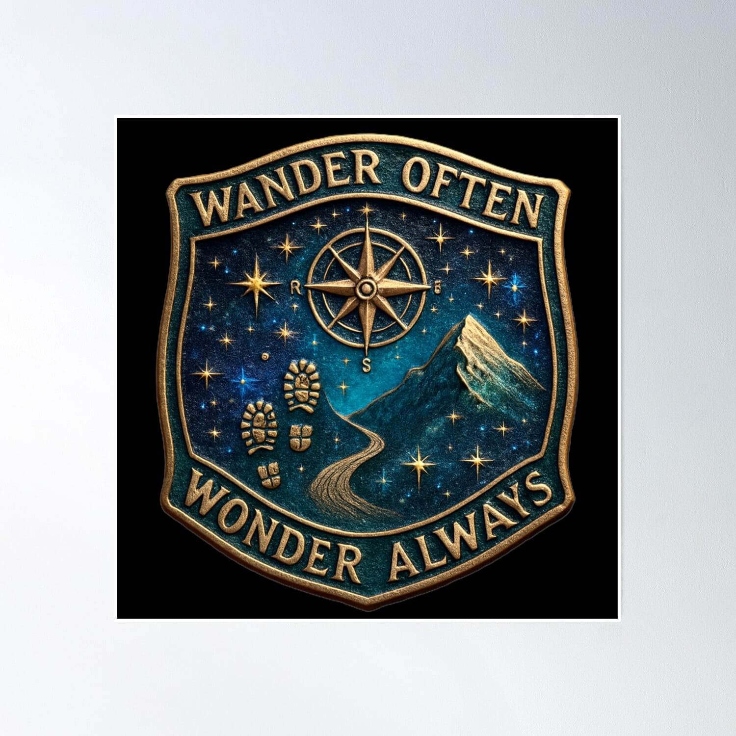 Wander Often – Wonder Always - Cosmic Adventure Poster Wall Art, Modern ...