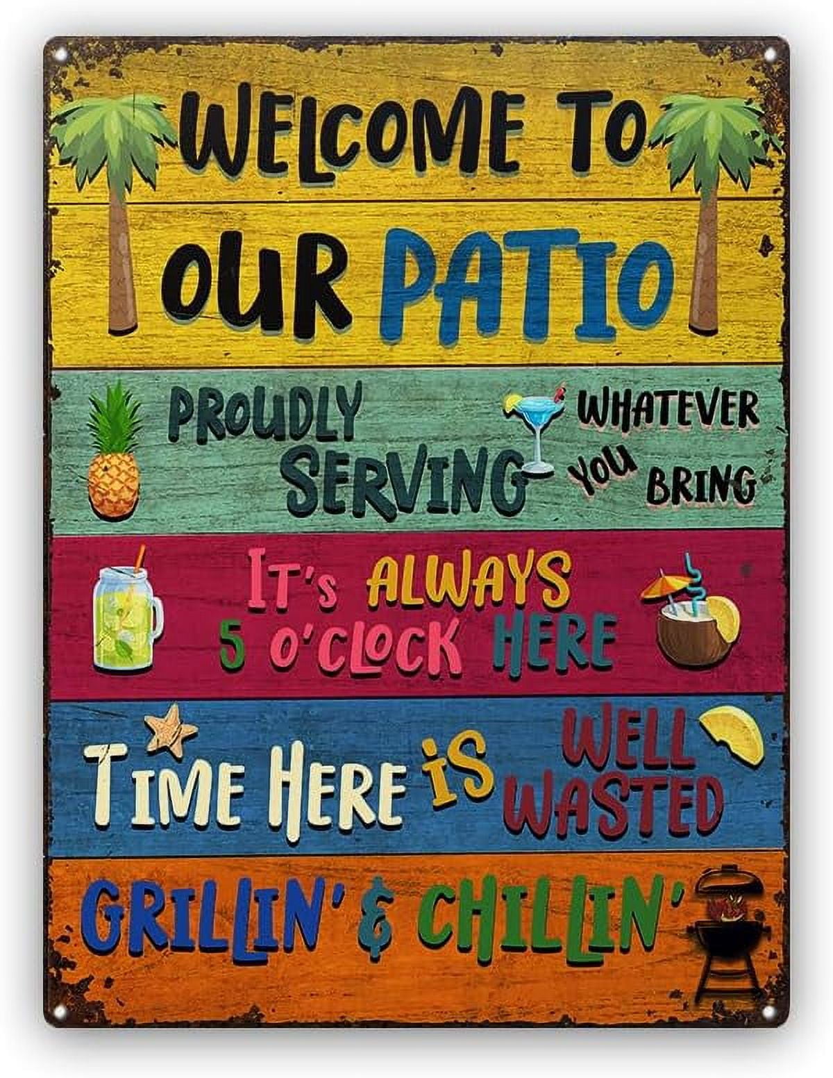 Wander Prints Welcome patio Sign - Birthday Gift for men, women ...