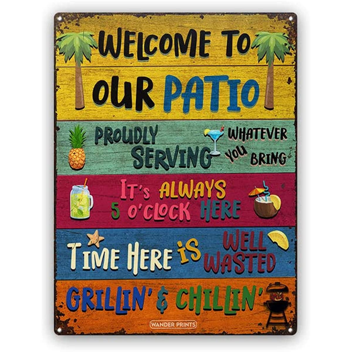 Wander Prints Welcome patio Sign - Birthday Gift for men, Christmas ...