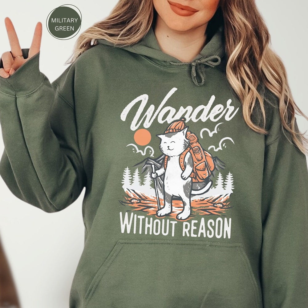 Wander Without Reason Shirt, Adventure Shirt, Mountain Shirt, Aesthetic ...