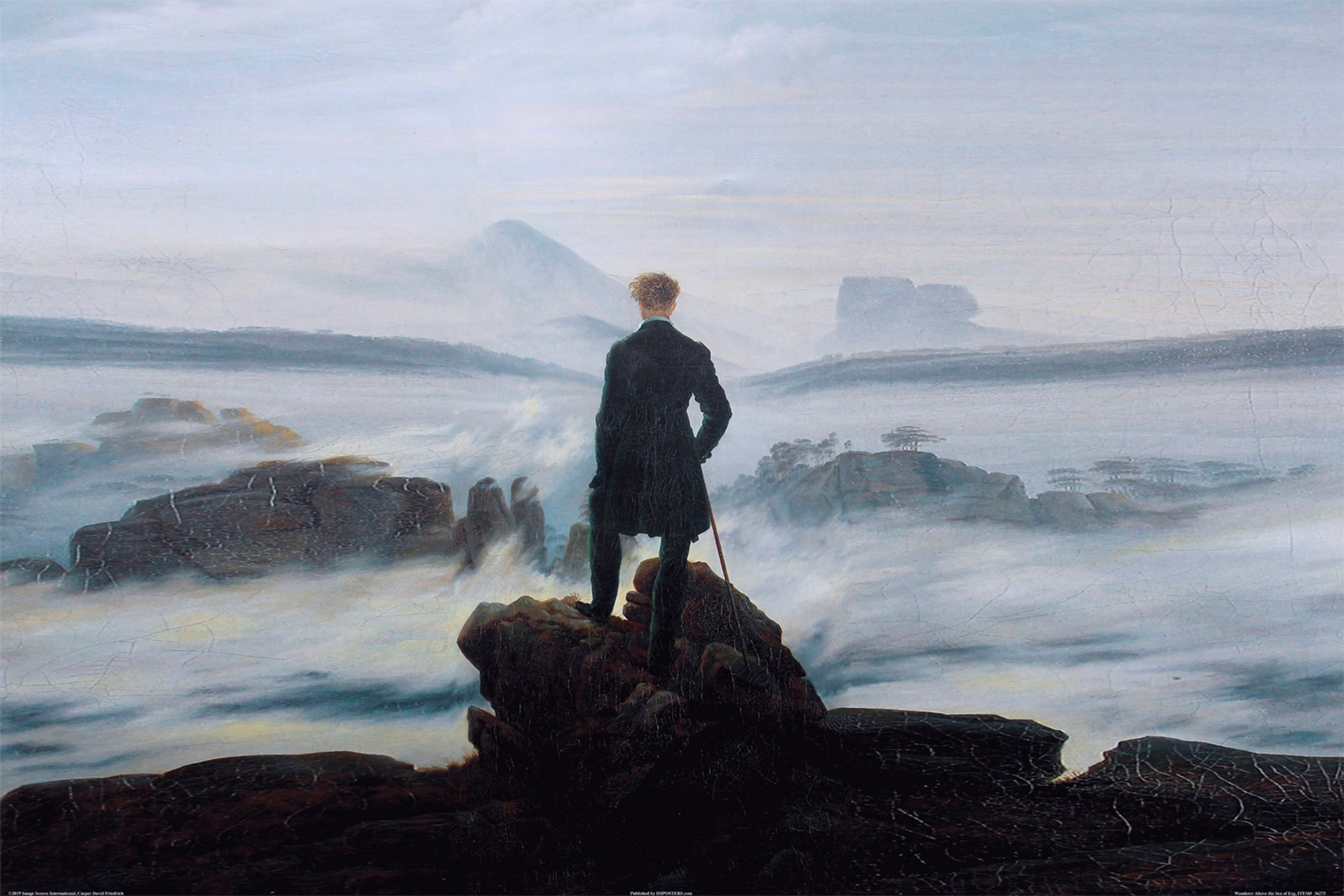 Wanderer Above the Sea of Fog 1818 by Caspar David Friedrich 36x24 ...