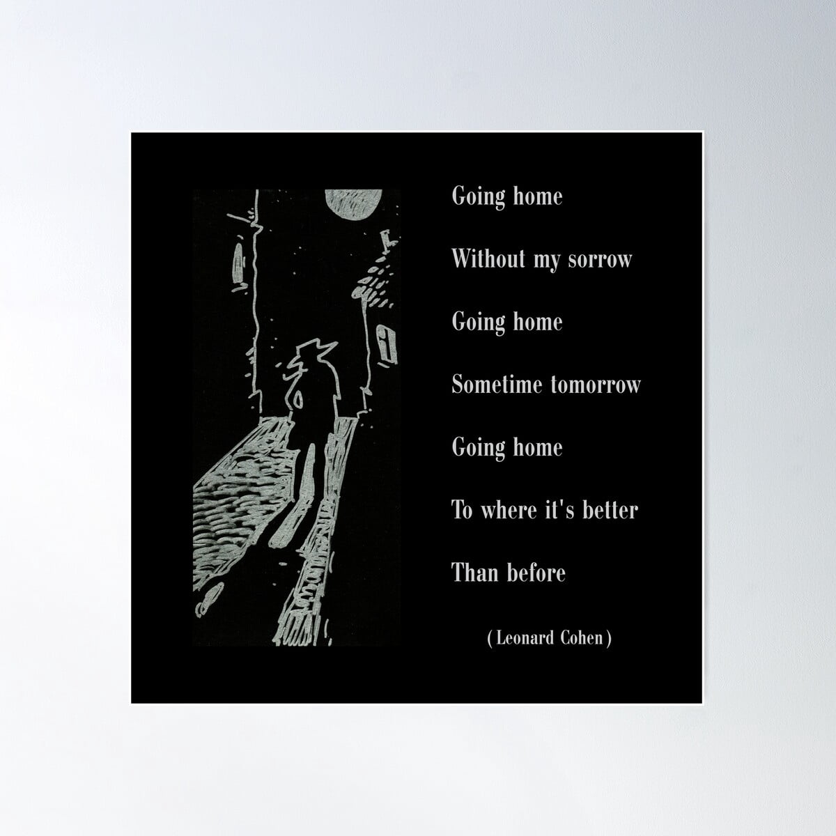 Wanderer - Going Home Poster Wall Art, Modern Wall Decor For Living ...