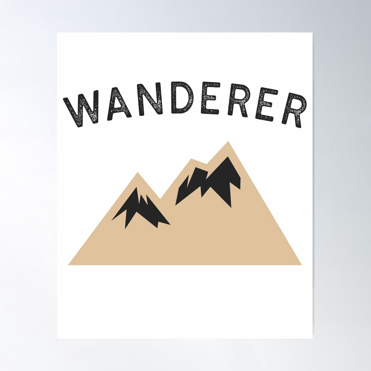 Wanderer. Hiking Lover. Poster Wall Art, Modern Wall Decor For Living ...