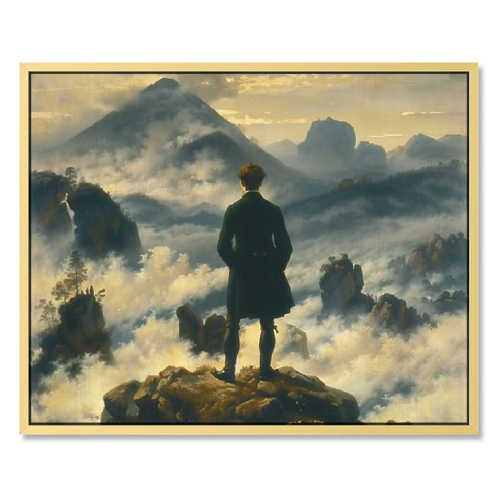 Wanderer Above The Sea of Fog Painting - Caspar David Friedrich Poster ...
