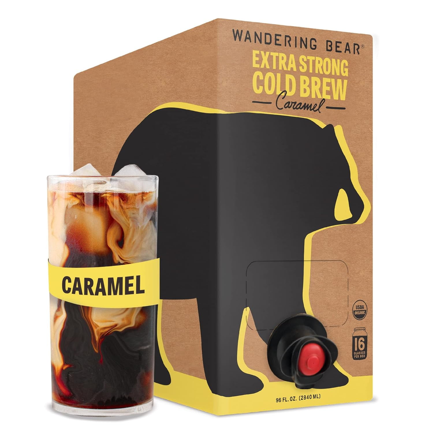 Wandering Bear Organic Caramel Cold Brew Coffee On Tap, 96 fl oz ...