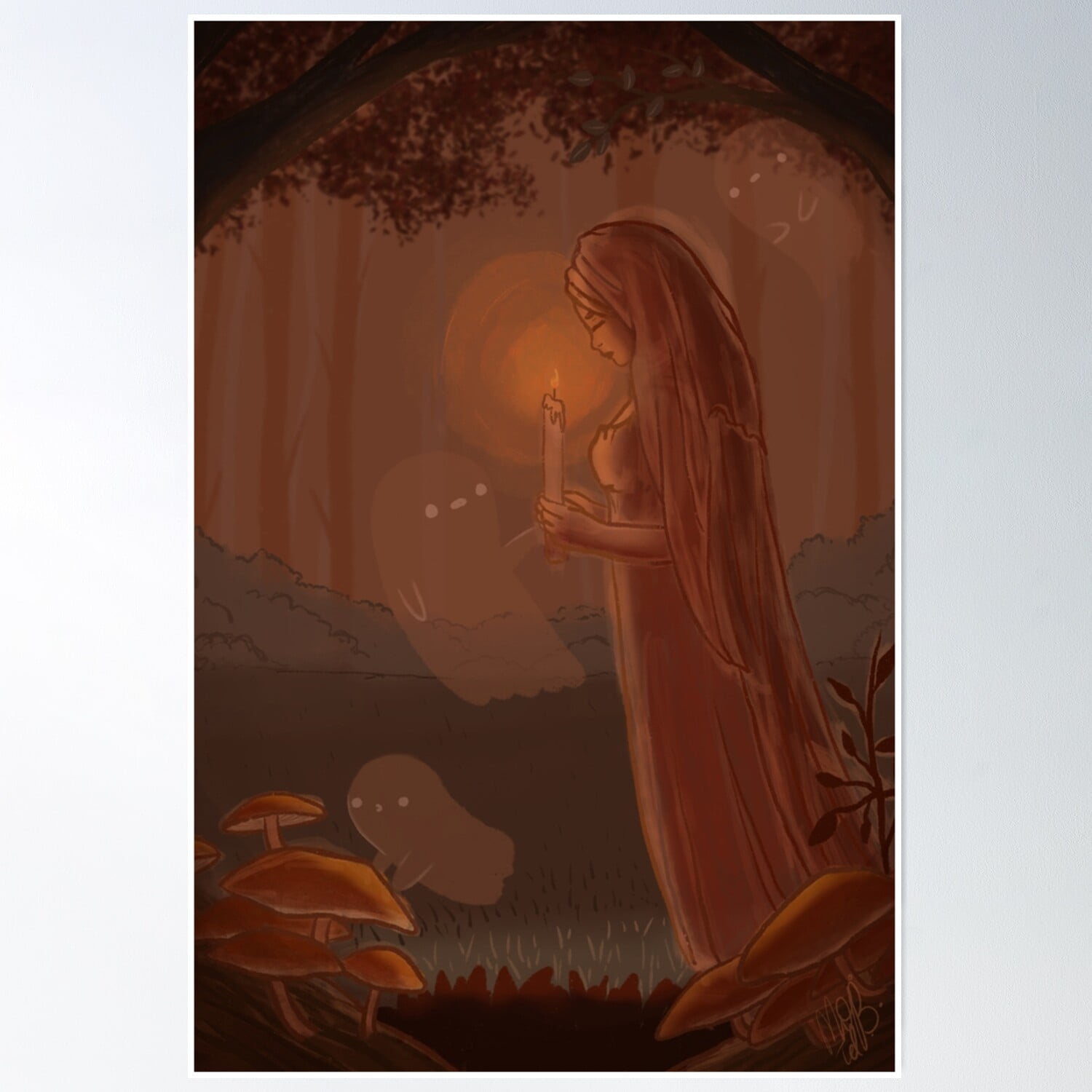 Wandering | Ghosts, Mushrooms, And A Wandering Soul Poster Wall Art ...