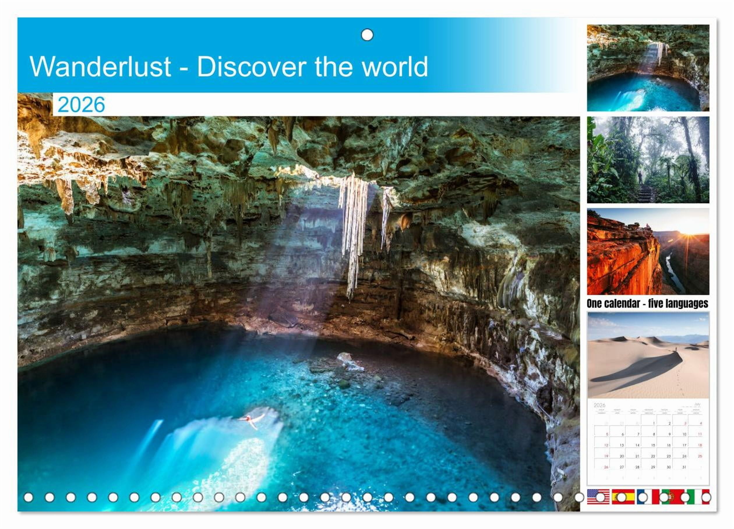 Wanderlust - Discover the world (Monthly Wall Calendar 2026 11.7 x 16.5 ...