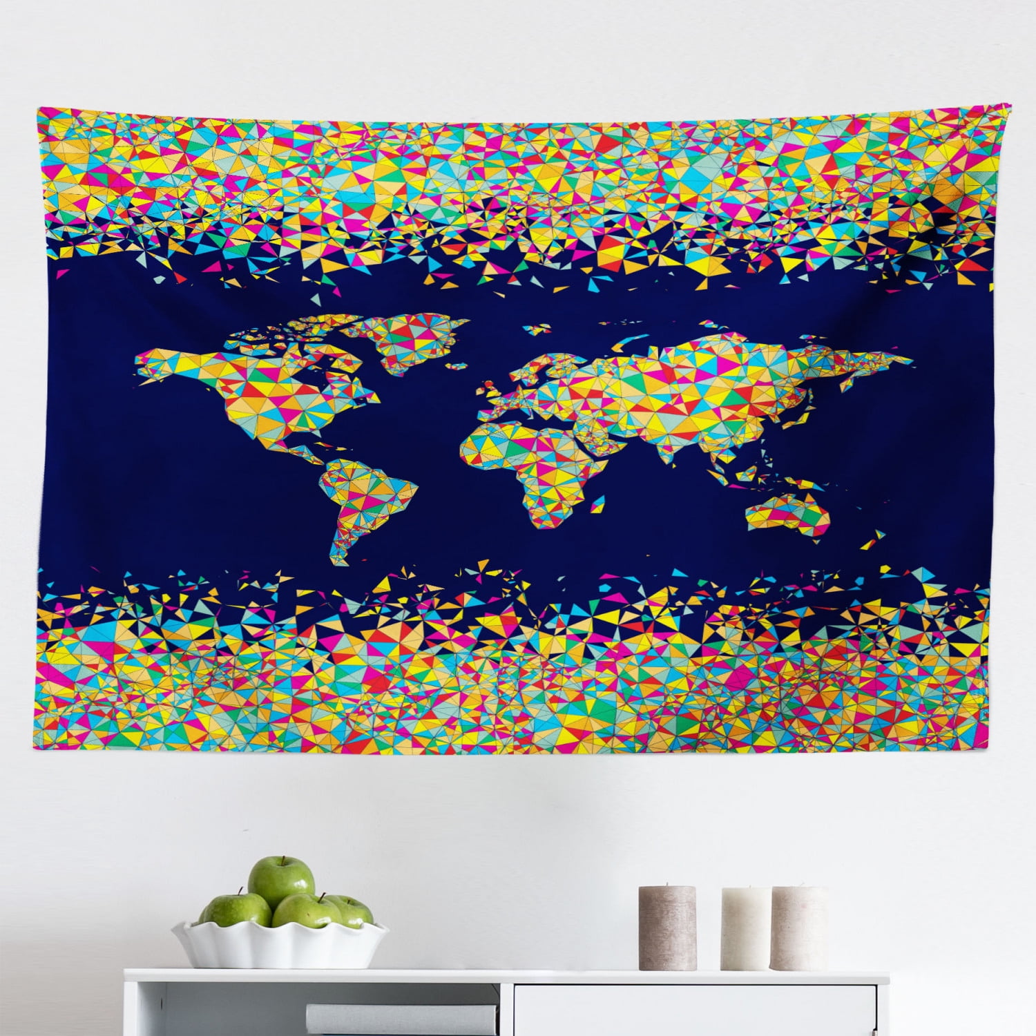 Wanderlust Tapestry, Cartoon Maps of Britain and Ireland Landmarks ...