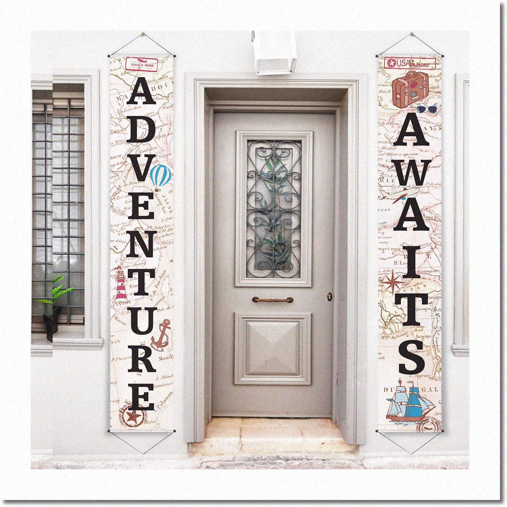 Wanderlust Wonders - Adventure Awaits Banner Garland Set for Travel ...