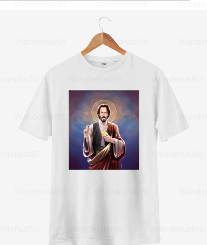 Wanderlust95 Keanu Reeves Saint Keanu Tribute T-Shirt - Keanu Reeves ...