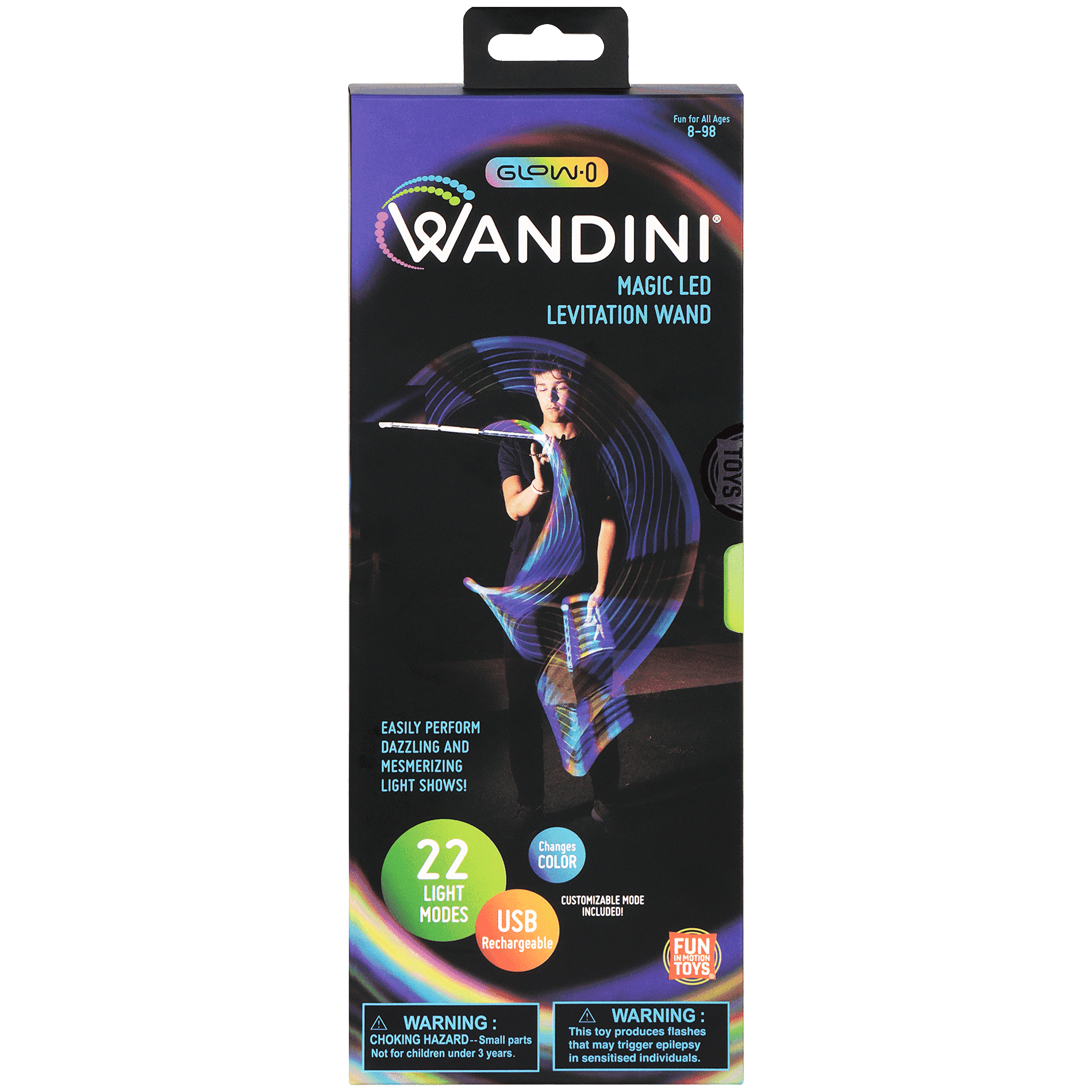 Fun in Motion Toys -Wandini Glow.0 Magic Levitating and Collapsible LED ...