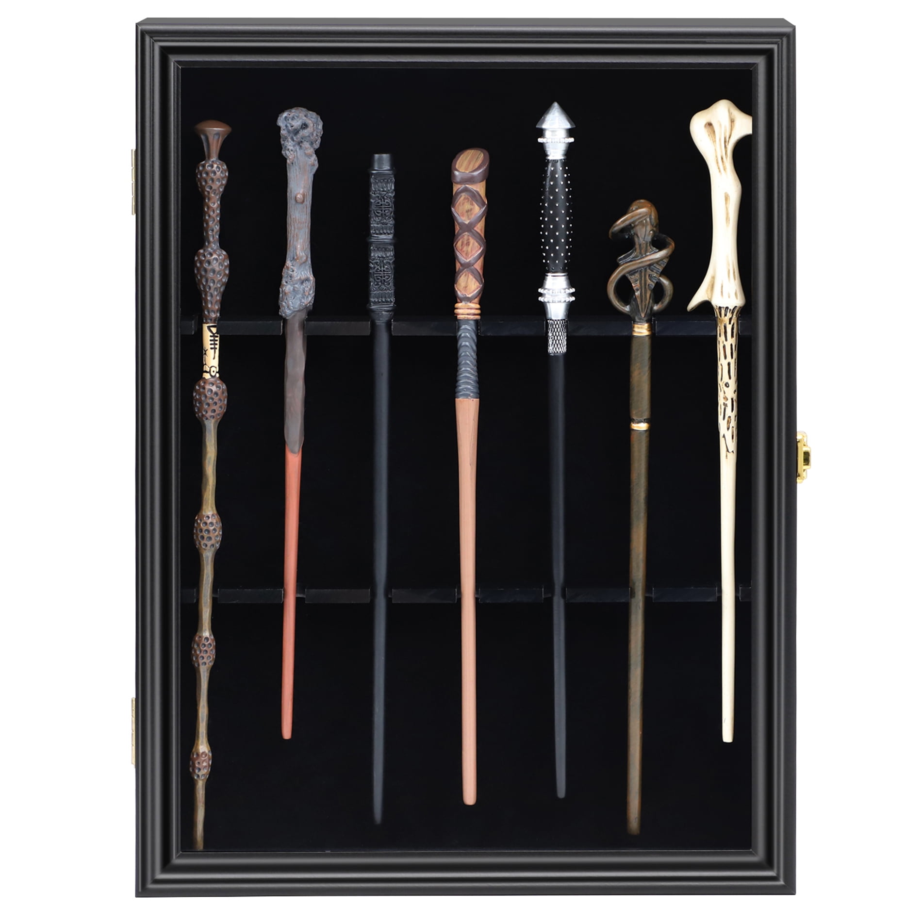 Wands Display case Magic Wand Stand Universal Wall Mount Lockable ...