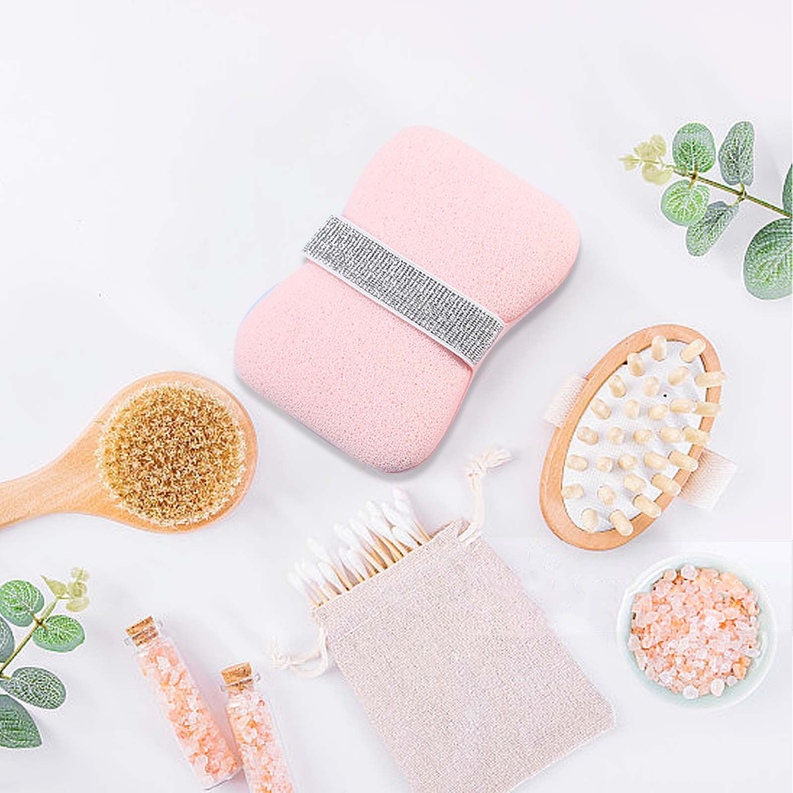 Wanfds Bath Soap Sponge Holder with Insert Pocket, Exfoliating Shower ...