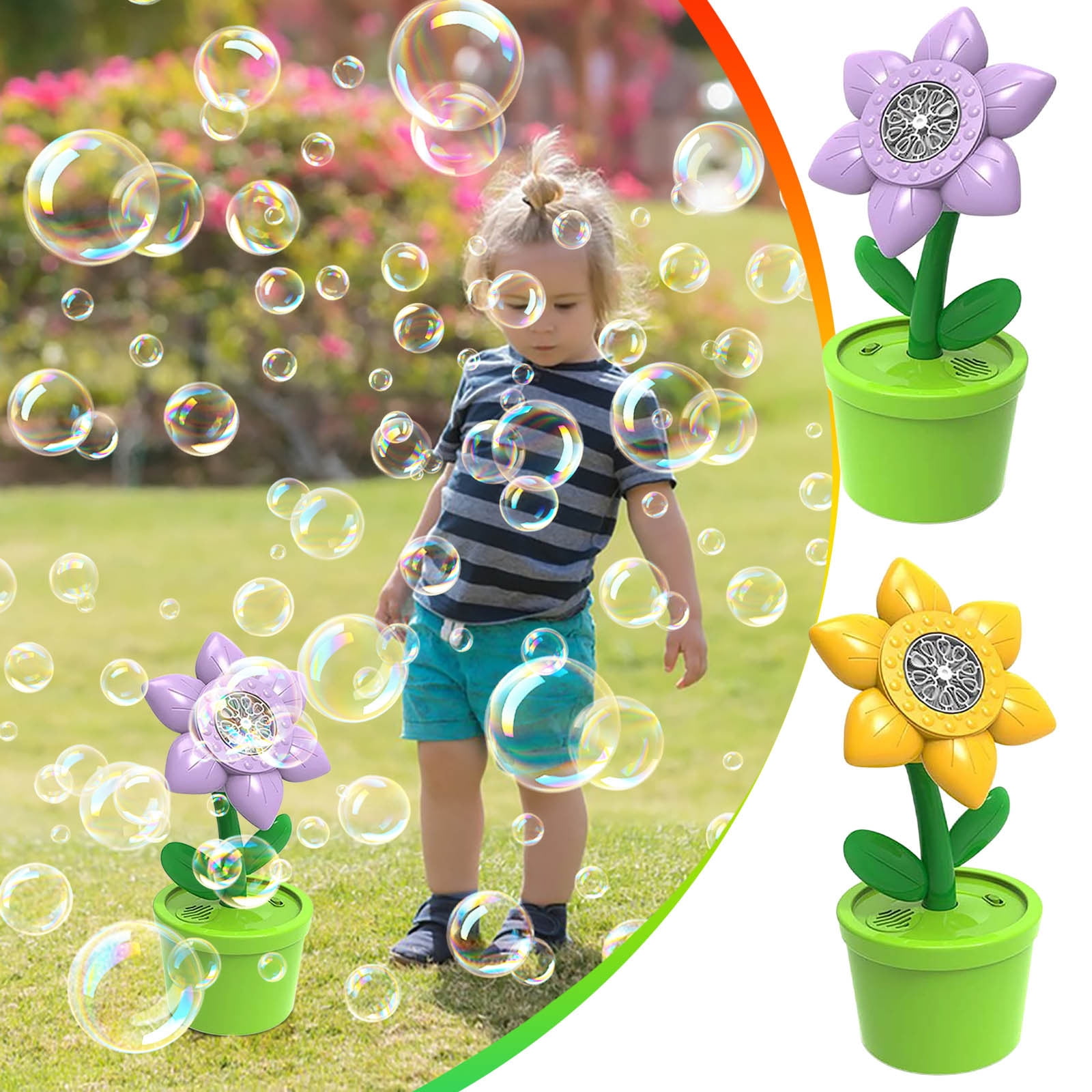 Wanfds Flower Bubble Machines, Bubble Maker Party Pack, Flower Bubble ...