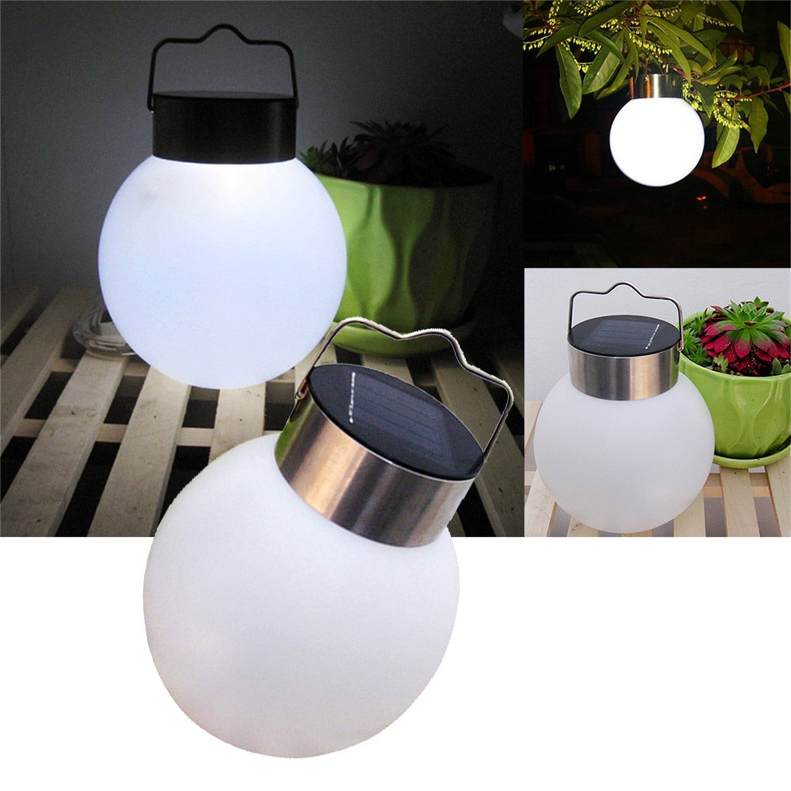 Wanfds Solar Camping Lantern, Portable Tent Lamp with Hanging Hook, LED ...