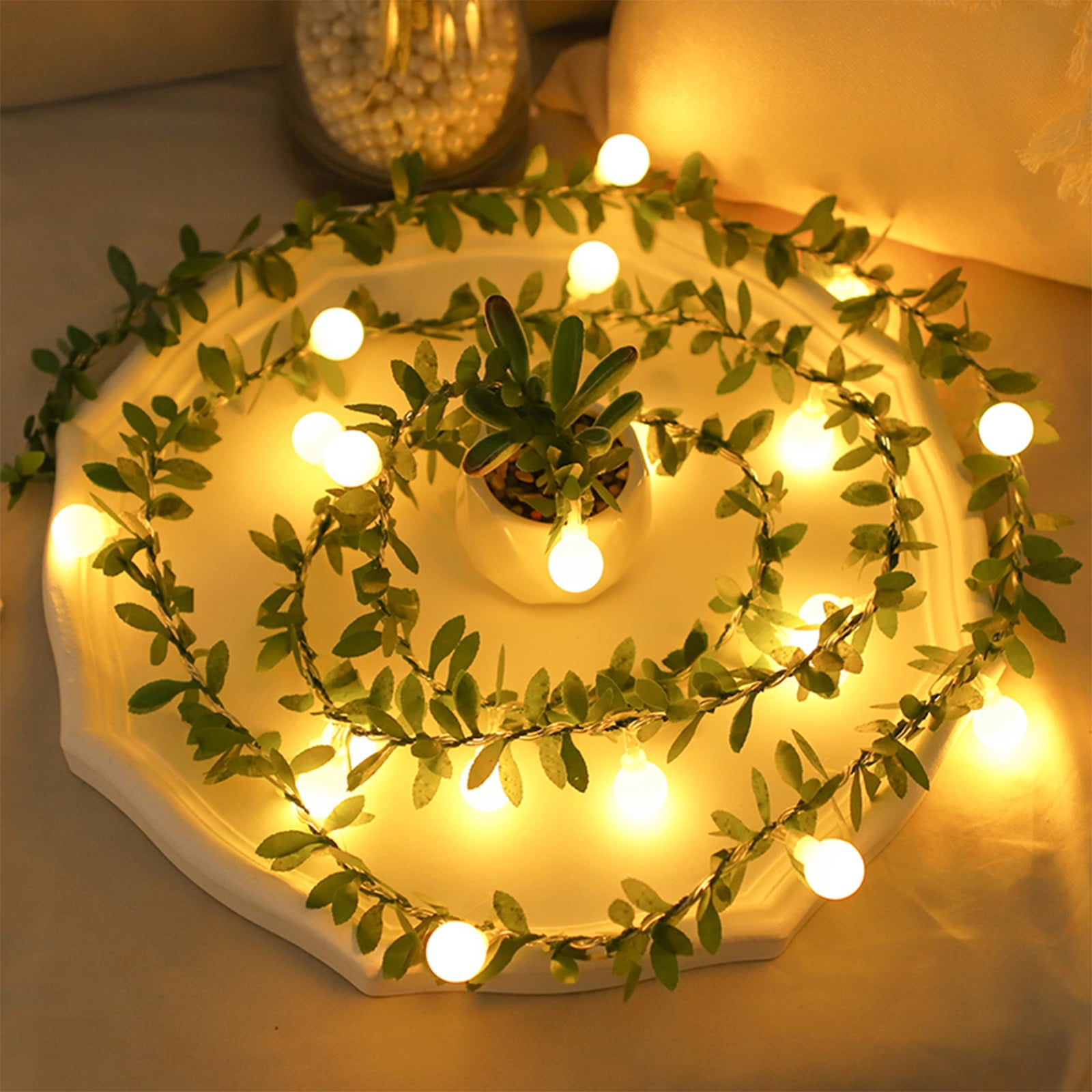 Wanfds String Lights Artificial Ivy Vines with Lights Multi Modes Each ...