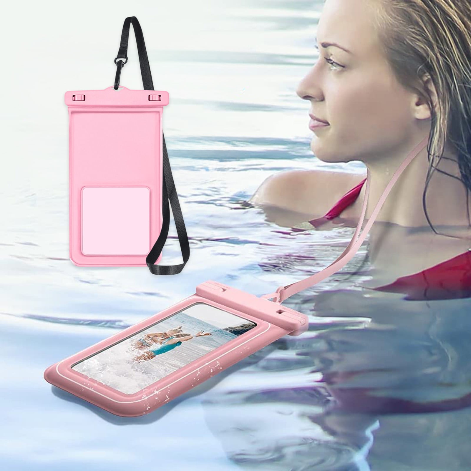 Wanfds Waterproof Phone Pouch IPX8 30M, Universal Smartphone Dry Bag for Swimming Beach ...
