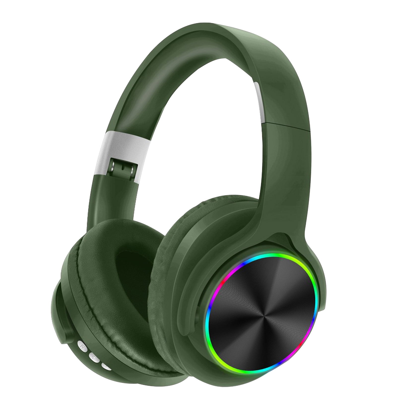 Wanfds Wireless Bluetooth Headphones Noise Cancelling ,LED Colorful ...